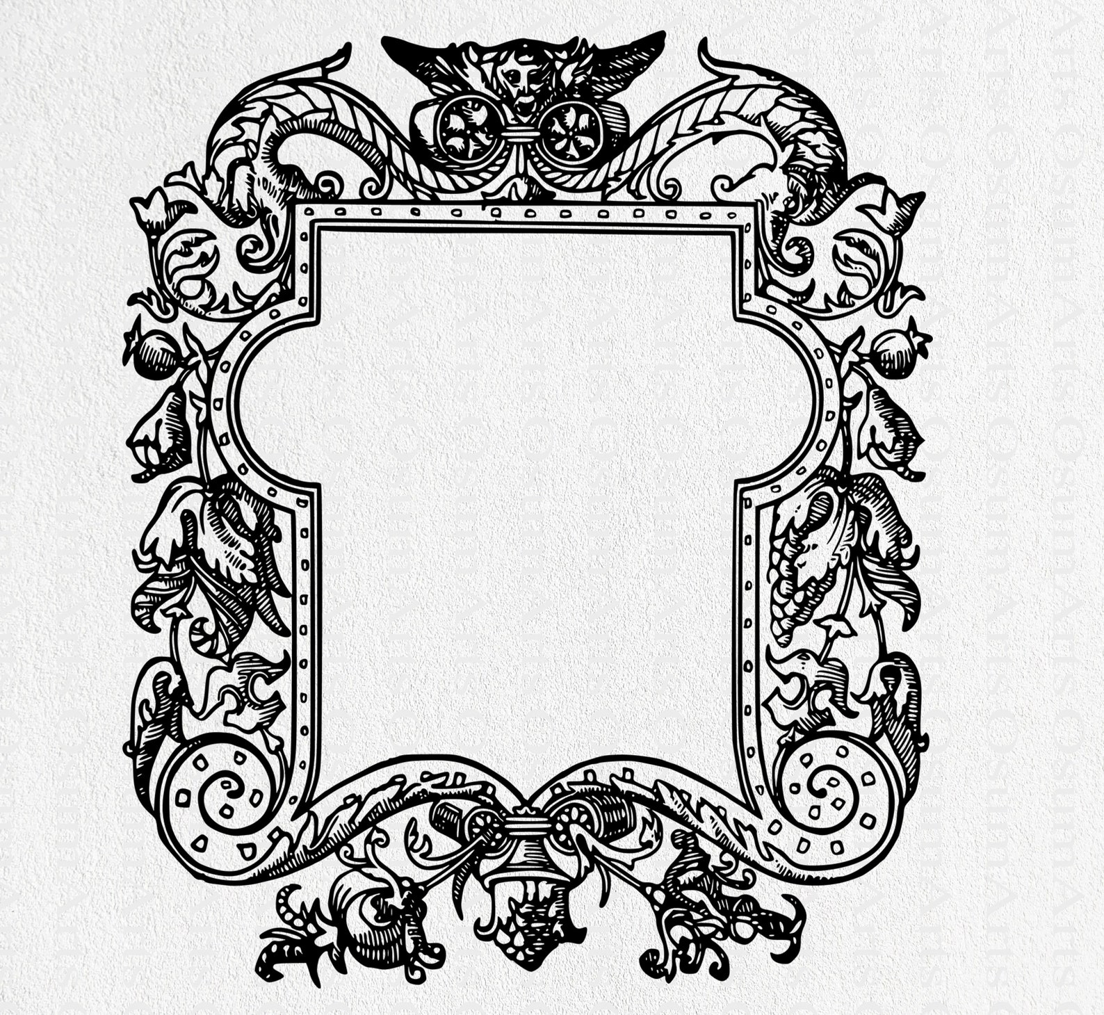 Vintage Victorian Ornate Frame SVG, Fancy Scroll Frame, Vintage ...
