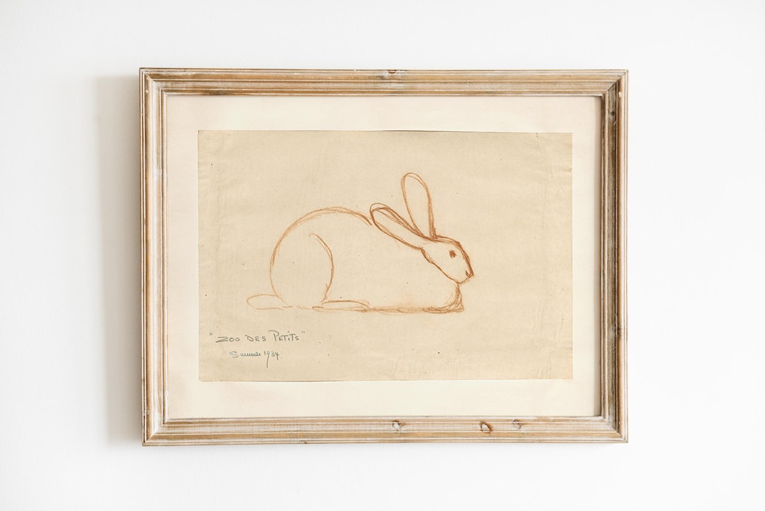 Vintage Rabbit Sketch, Vintage Rabbit Print, Animal Sketch Art, Vintage ...