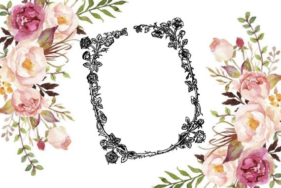 Vintage Victorian Roses Frame SVG Vintage Frames SVG Frame - Etsy