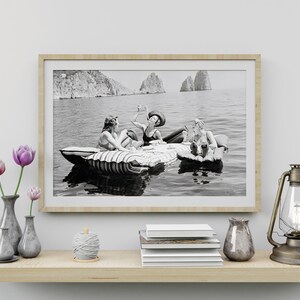 Luncheon Décor, Floating Luncheon, Three Young Women Eat Spaghetti on ...