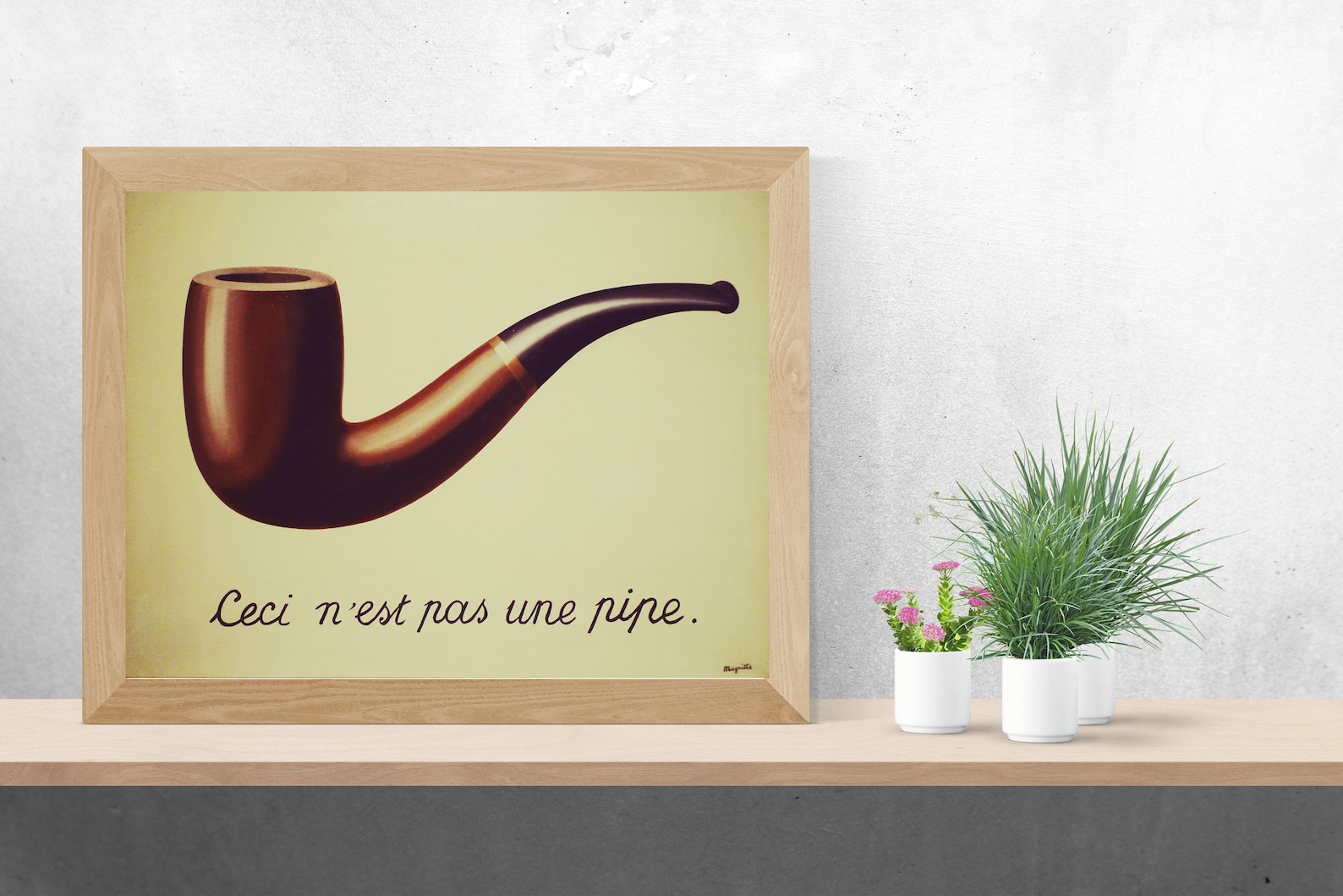 The Treachery of Images 1929 Painting by René Magritte, Vintage Art ...