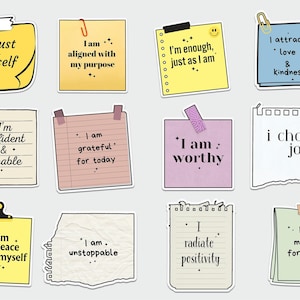 Affirmations Printable Stickers, Affirmations Sticky Notes Png ...