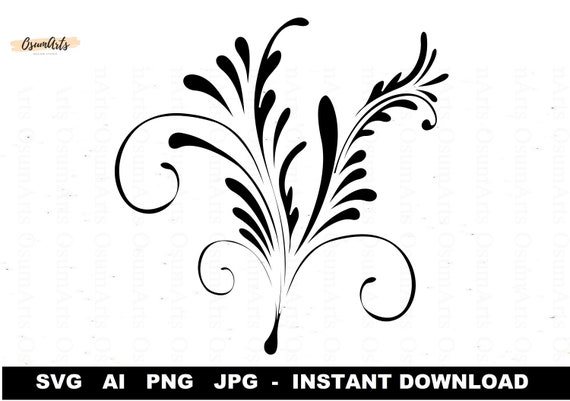 SWIRLS BUNDLE SVG Swirls Svg Decorative Vine Ornaments Vine Svg Clipart ...