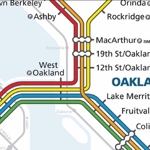 BART - Bay Area Rapid Transit Map 2023, Current BART Map, San Fransisco ...