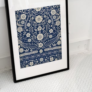 Indigo Art Set of 3, Indigo Wall Art, Indigo Blue Decor, Indian ...