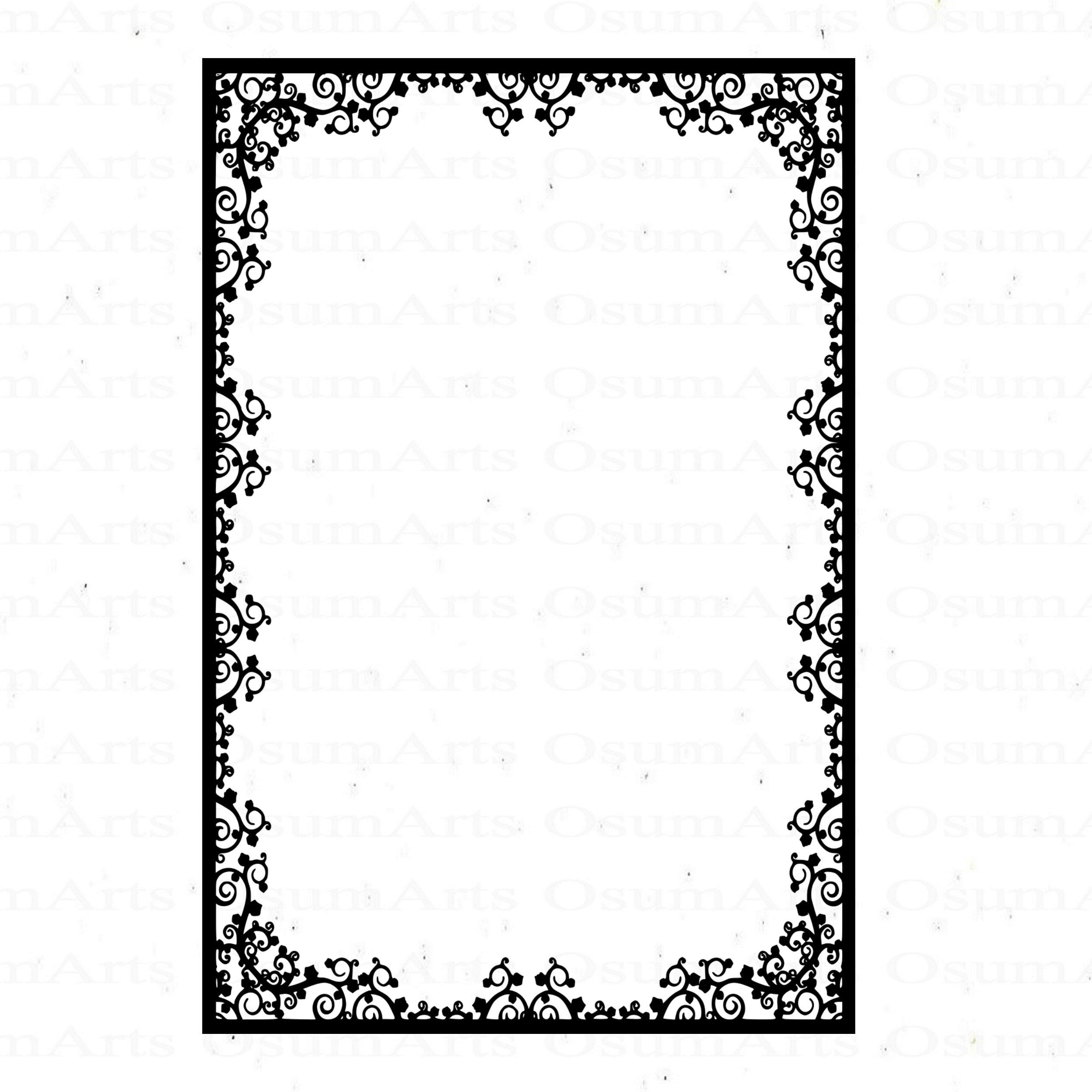 Marco decorativo vintage Marcos vintage SVG PNG JPG Descarga - Etsy España