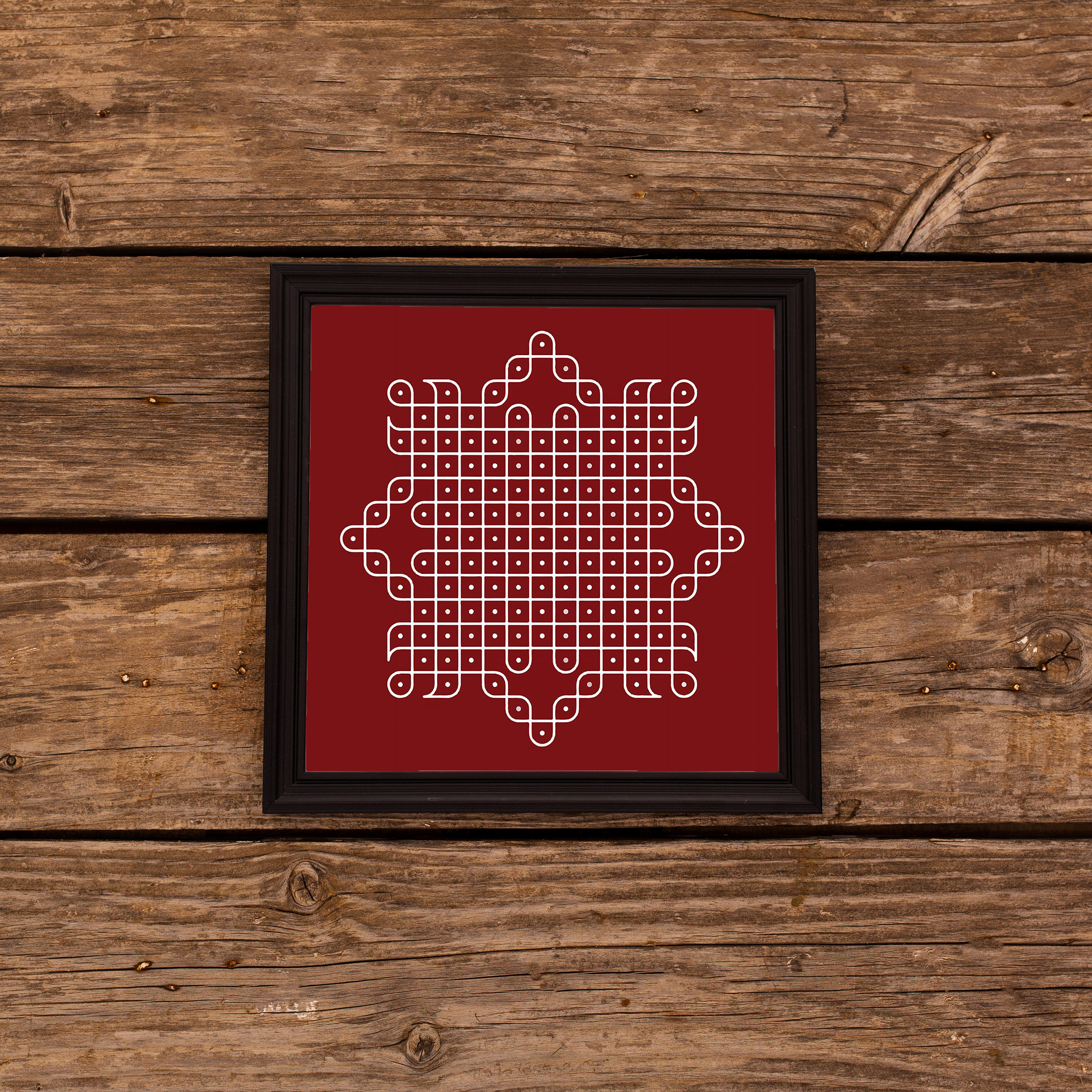 Kolam Art Print - Set of 4, Indian Rangoli Art, Traditional Indian Folk ...