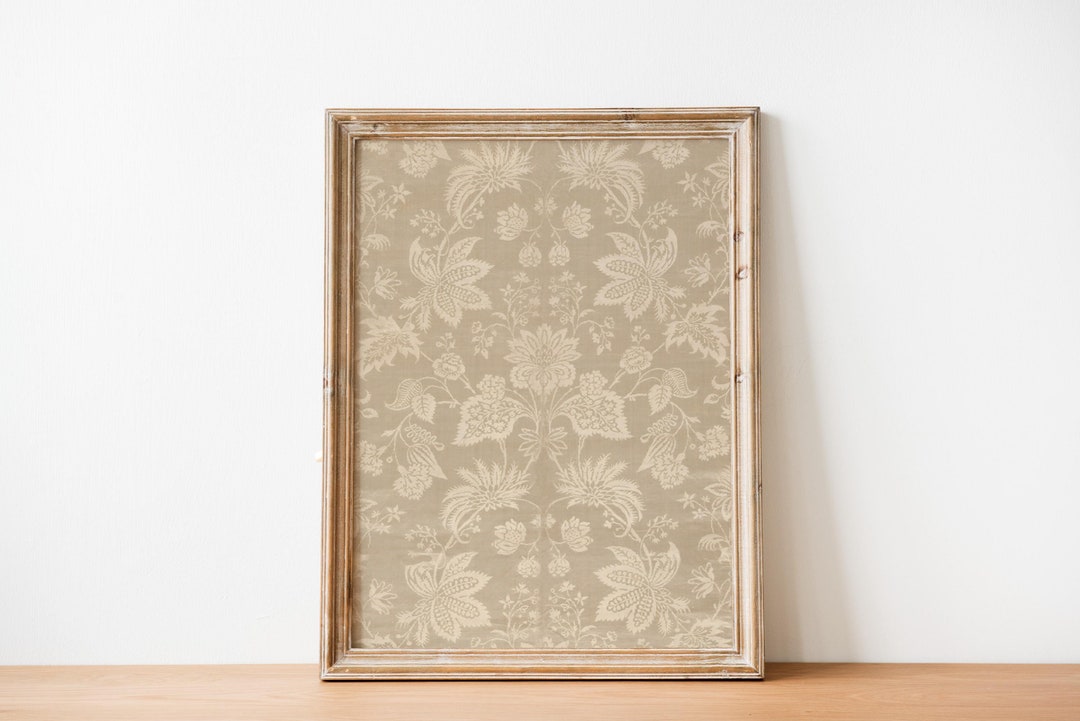 Antique Tapestry Wall Art, Vintage Textile Printable, Neutral Tapestry ...