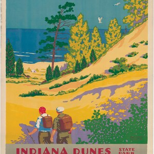 1929 Original Indiana Dunes State Park by South Shore Line, Vintage ...