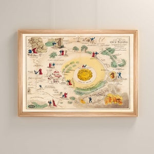 The Pilgrim's Progress Map 1850 Print, the Road From the City of ...