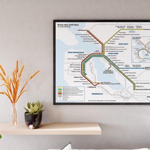 BART - Bay Area Rapid Transit Map 2023, Current BART Map, San Fransisco ...