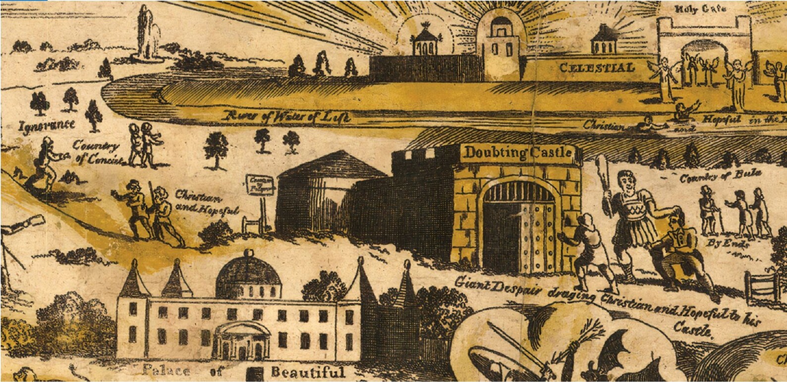 The Pilgrim's Progress Map 1813 Print Illustration Map of - Etsy Australia