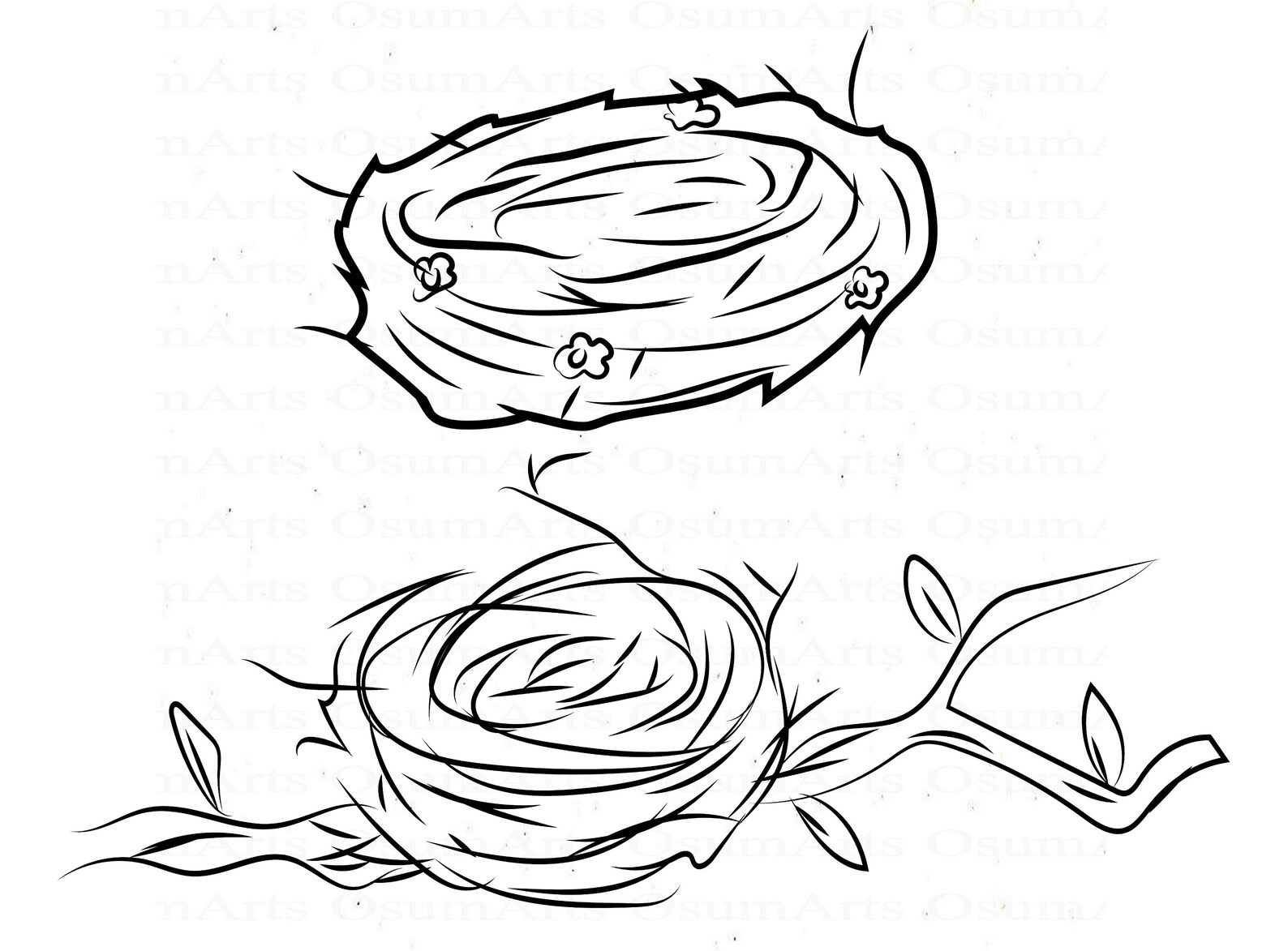 Bird Nest SVG Bundle Bird Nest Clipart Bird Nest Files for - Etsy