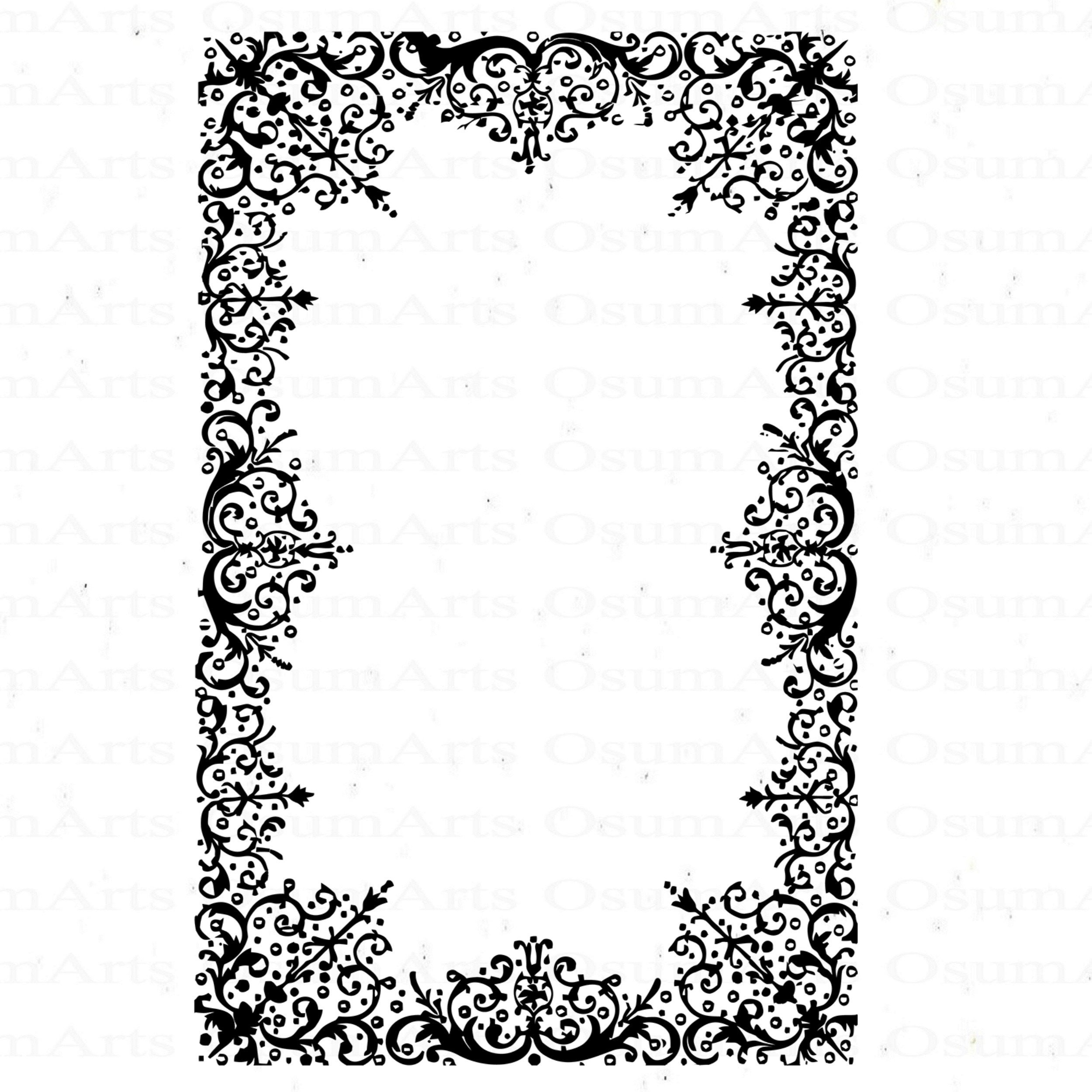 Vintage Intricate Flourish Frame SVG Vintage Decorative - Etsy