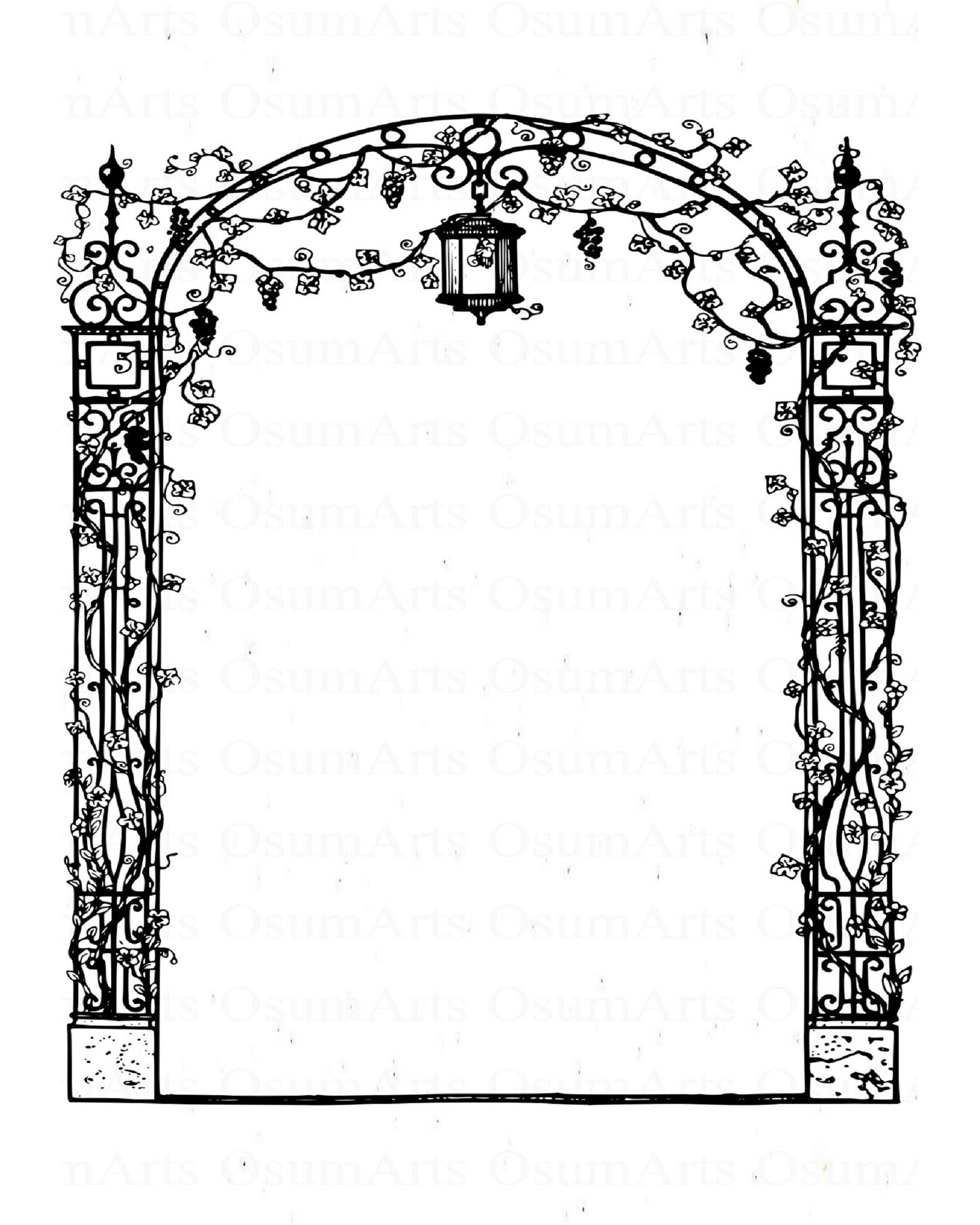 Vintage Victorian Plant Decorative Frame, Vintage Frames SVG PNG JPG ...