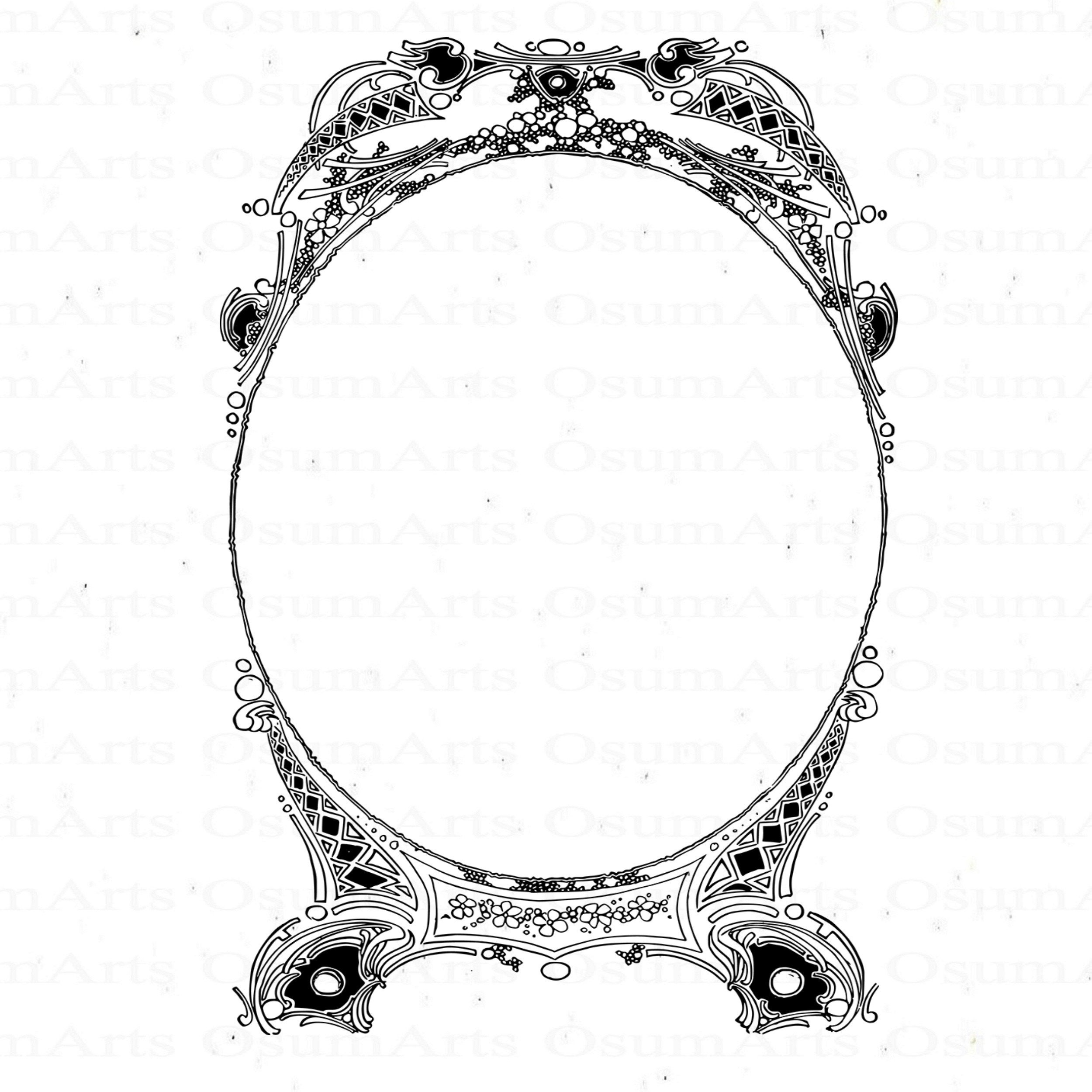 Vintage Victorian Circle Frame SVG Vintage Frames SVG Frame - Etsy Canada