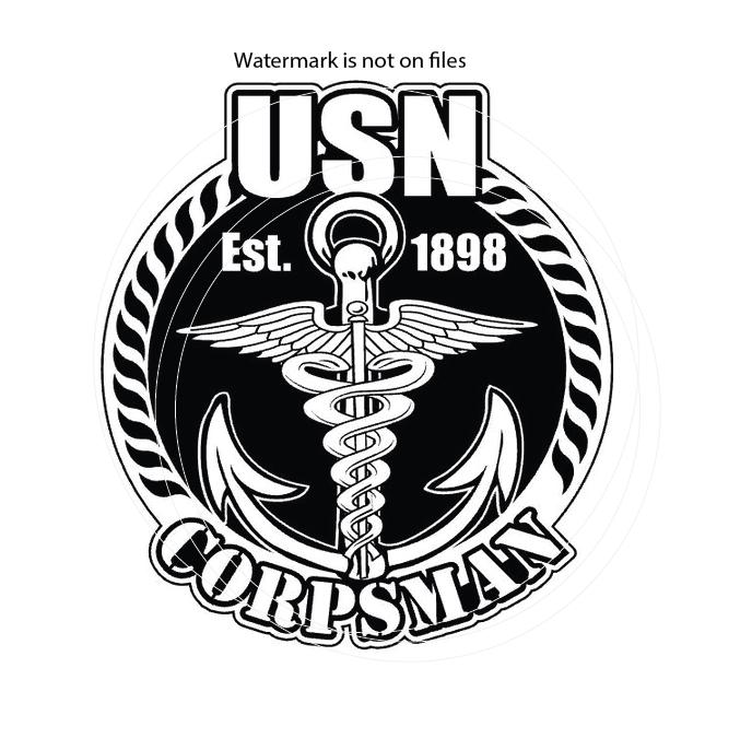 USN Corpsman Digital File- File for Cricut | Silhouette | AI | EPS | Png | Svg - Etsy