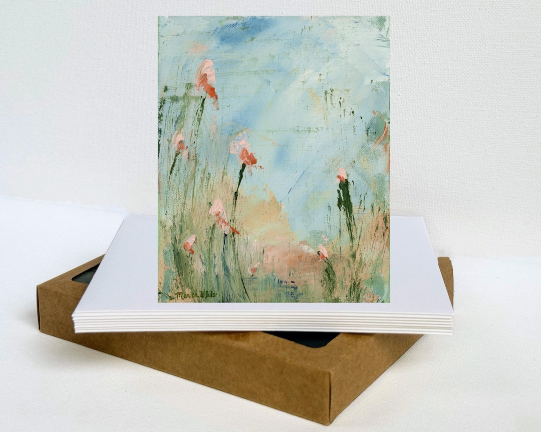 Spring Flower Card Boxed Set | Hand-painted Floral Greeting Cards ...
