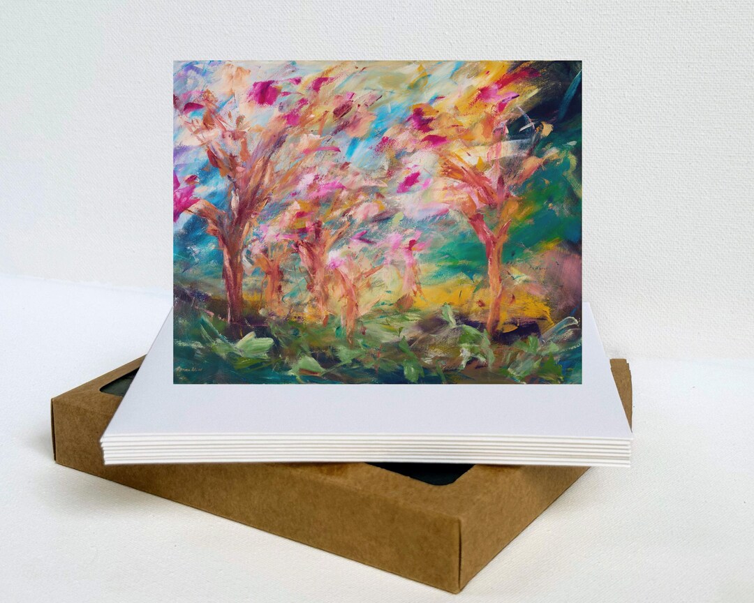 Hand-painted Colorful Greeting Cards Boxed Set | Framable Fine Art ...