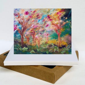 Hand-painted Colorful Greeting Cards Boxed Set | Framable Fine Art ...