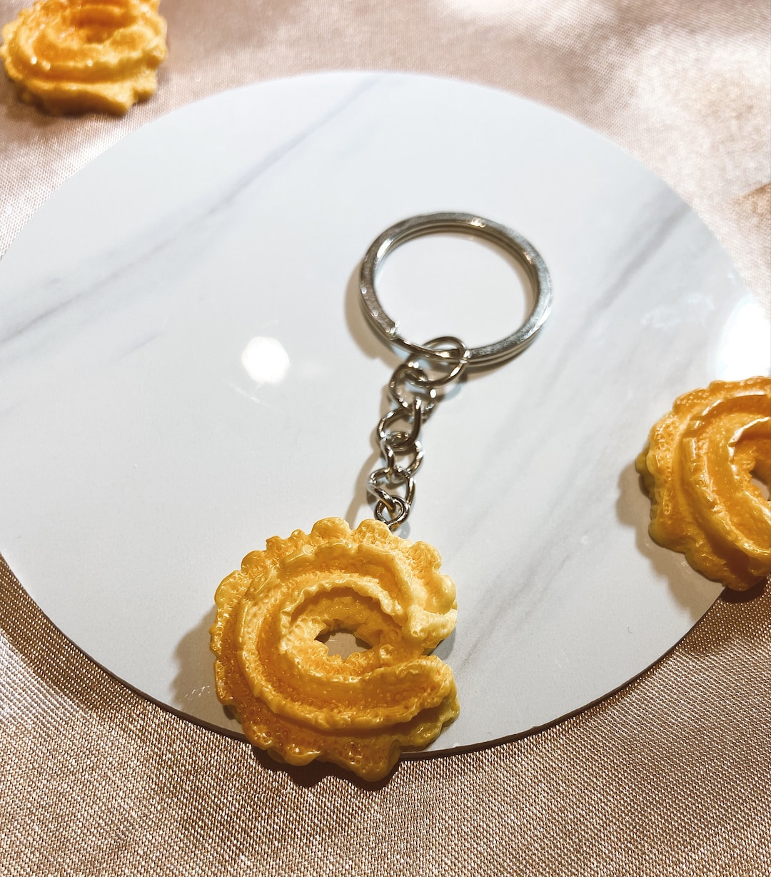 Cute Cookies Keychain, Cookies Bag Accessories, Butter Cookies Key ...