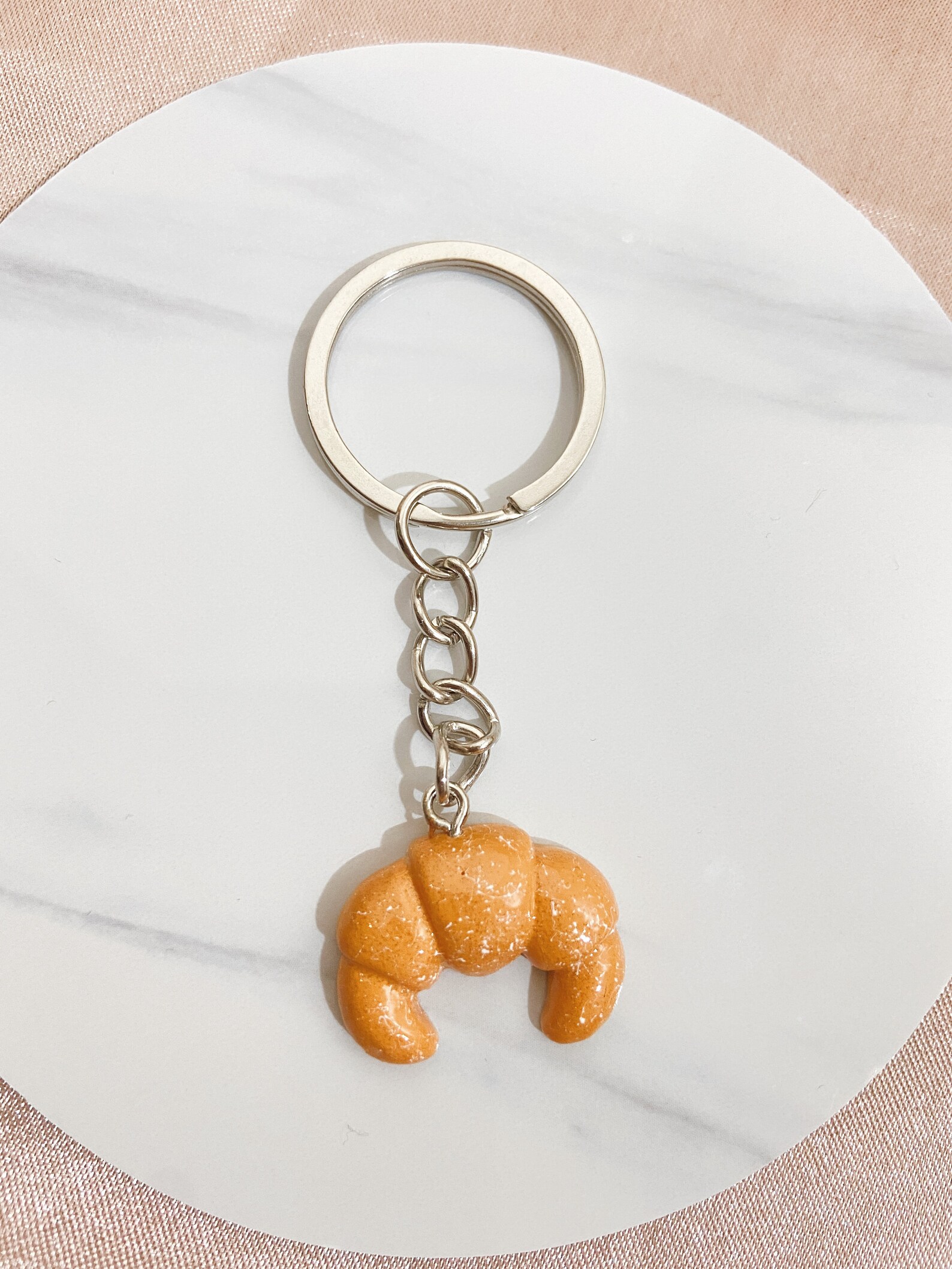 Croissant Keychain Toast Keychain Baguette Keychain Waffle - Etsy