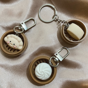 Dim Sum Keychain, Dumpling Keychain, Baozi Keychain, Bun Keychain ...