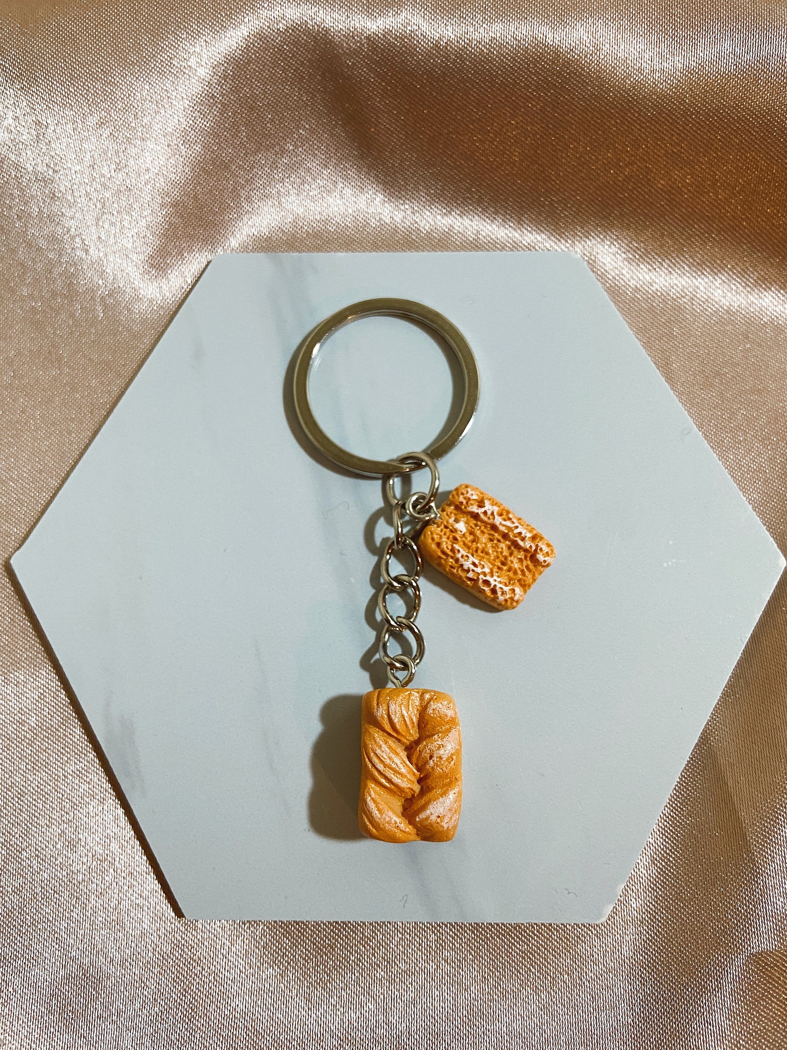 Croissant Keychain Toast Keychain Baguette Keychain Waffle - Etsy