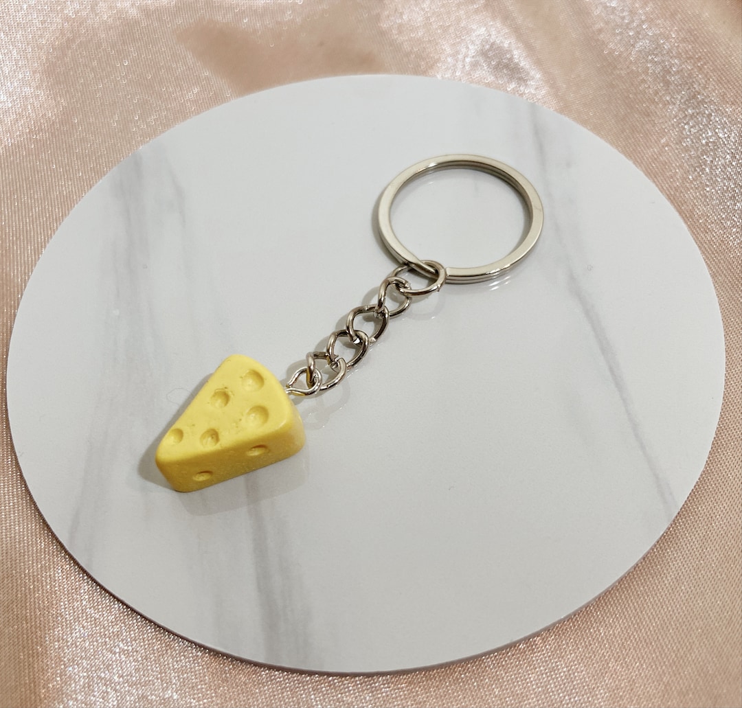 Cheese Keychain, Cheese Keyring, Cute Keychain, Cheese Lover - Etsy