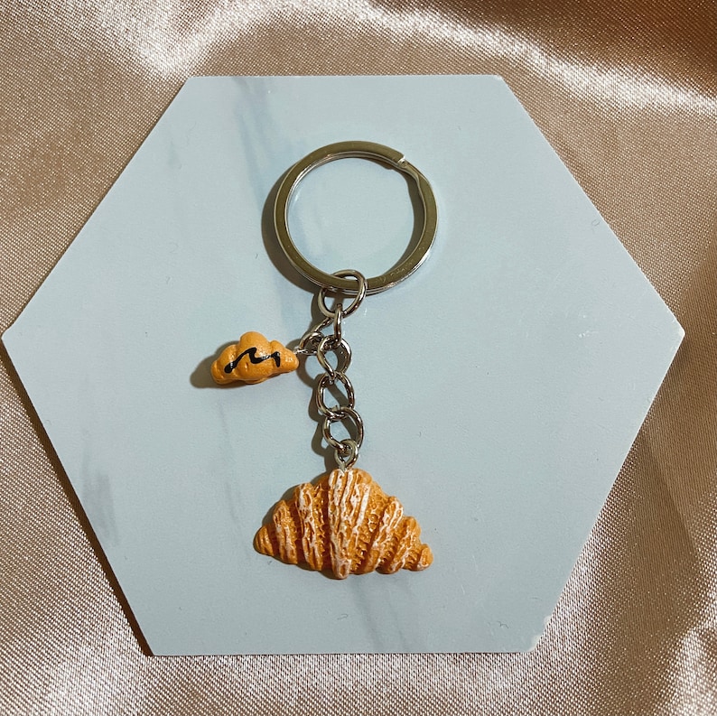 Croissant Keychain Toast Keychain Baguette Keychain Waffle - Etsy
