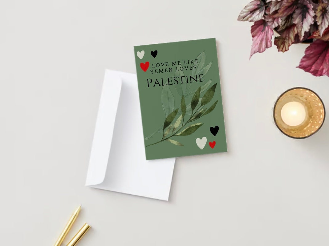 Palestine Love Card Png Instant Download Card Keffiyeh Yemen Loves ...