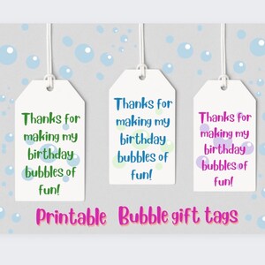 PRINTABLE Bubble Wand Gift Tags Bubbles Gift Tag Classroom Birthday ...