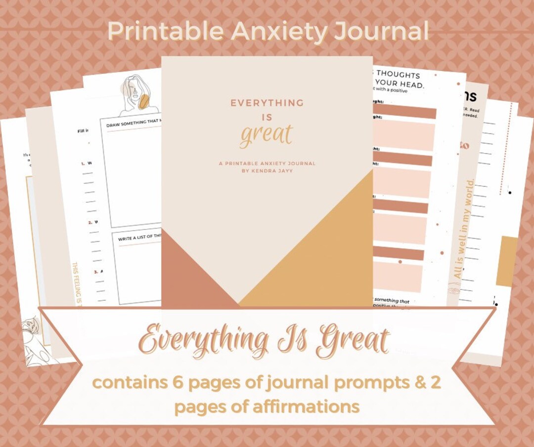 Printable Anxiety Journal Pages - Great Journal Prompts and Activities ...