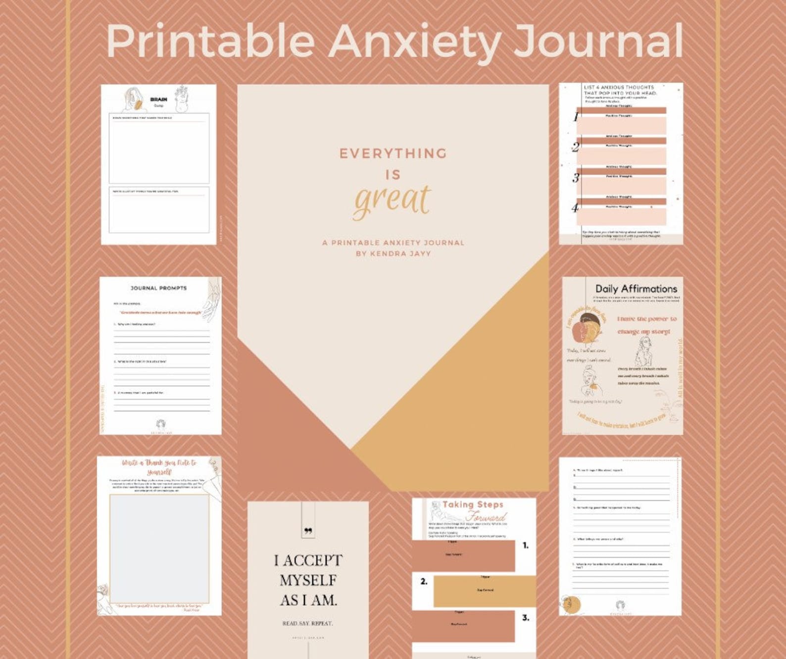 Printable Anxiety Journal Pages - Great Journal Prompts and Activities ...