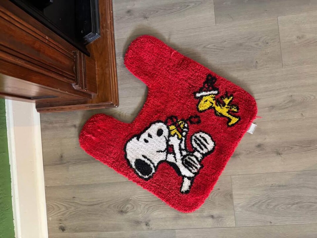 Snoopy Peanuts Bath Mat Rug - Etsy