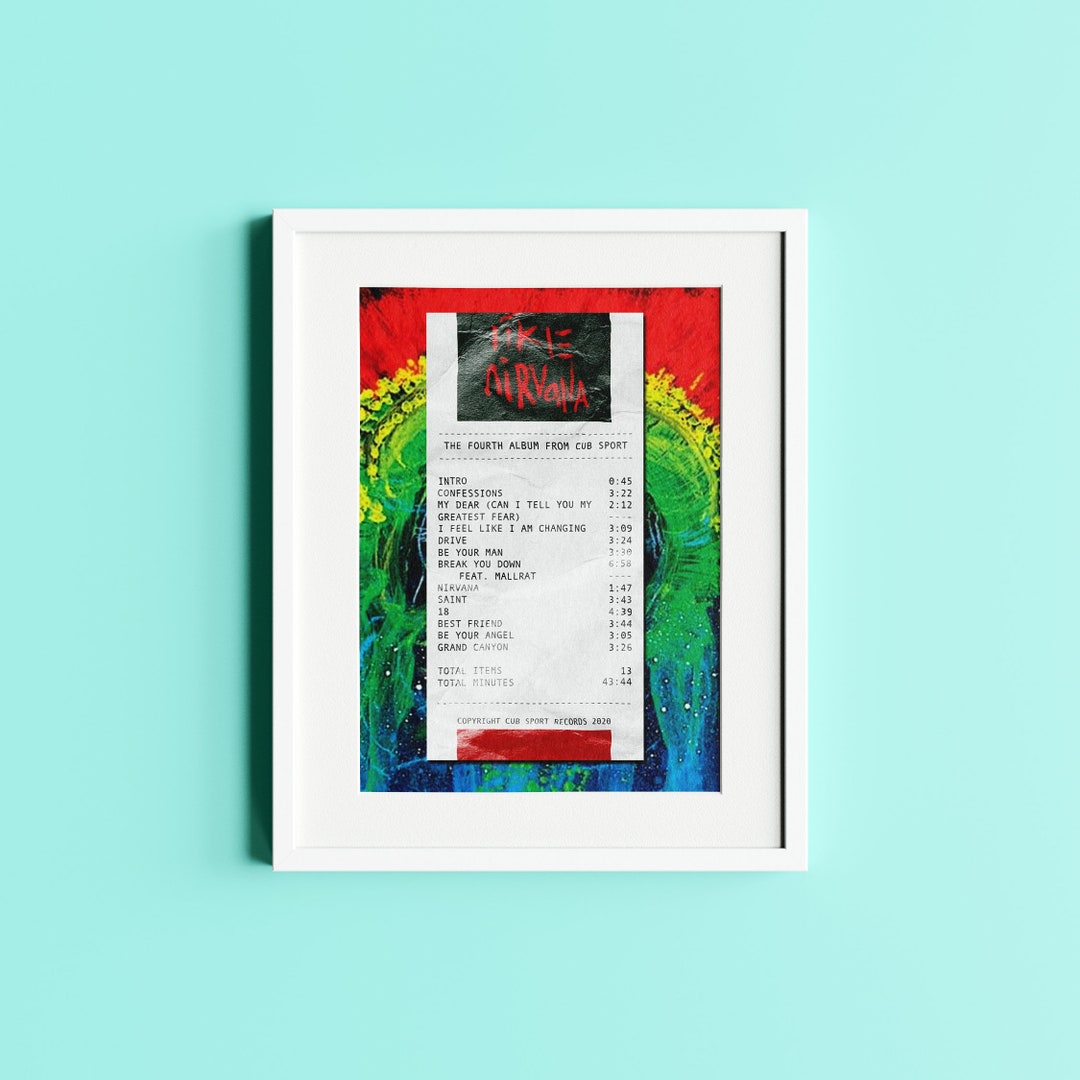 Cub Sport Like Nirvana Album Receipt DIGITAL PRINT - Etsy