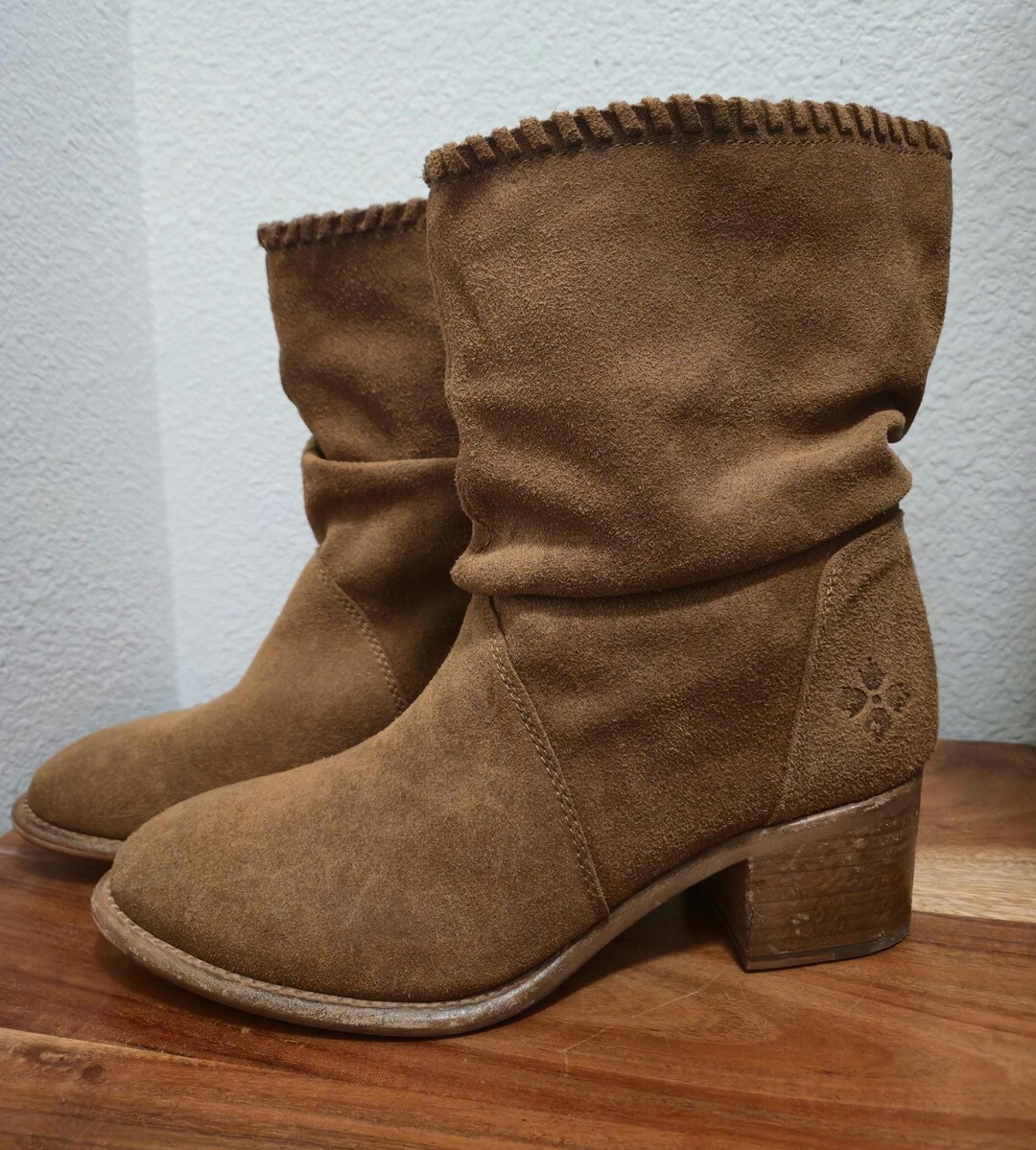 Patricia Nash Suede Leather Slough Tan Boots Size 8.5 - Etsy