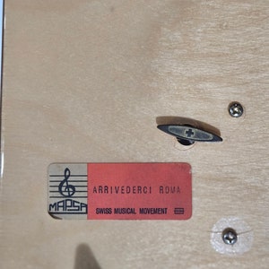 Mapsa Switzerland Footed Grand Piano Music Box Swiss arrivederci Rome ...