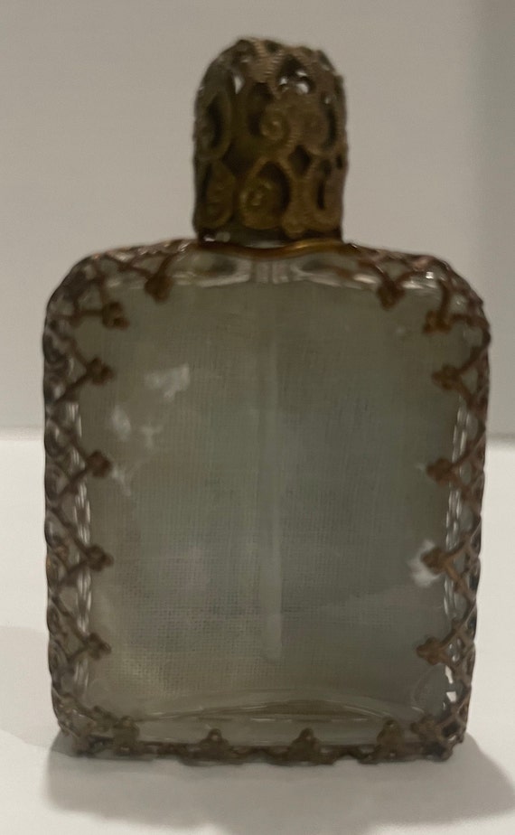Vintage Glass and Filigree Perfume Bottles - Gem