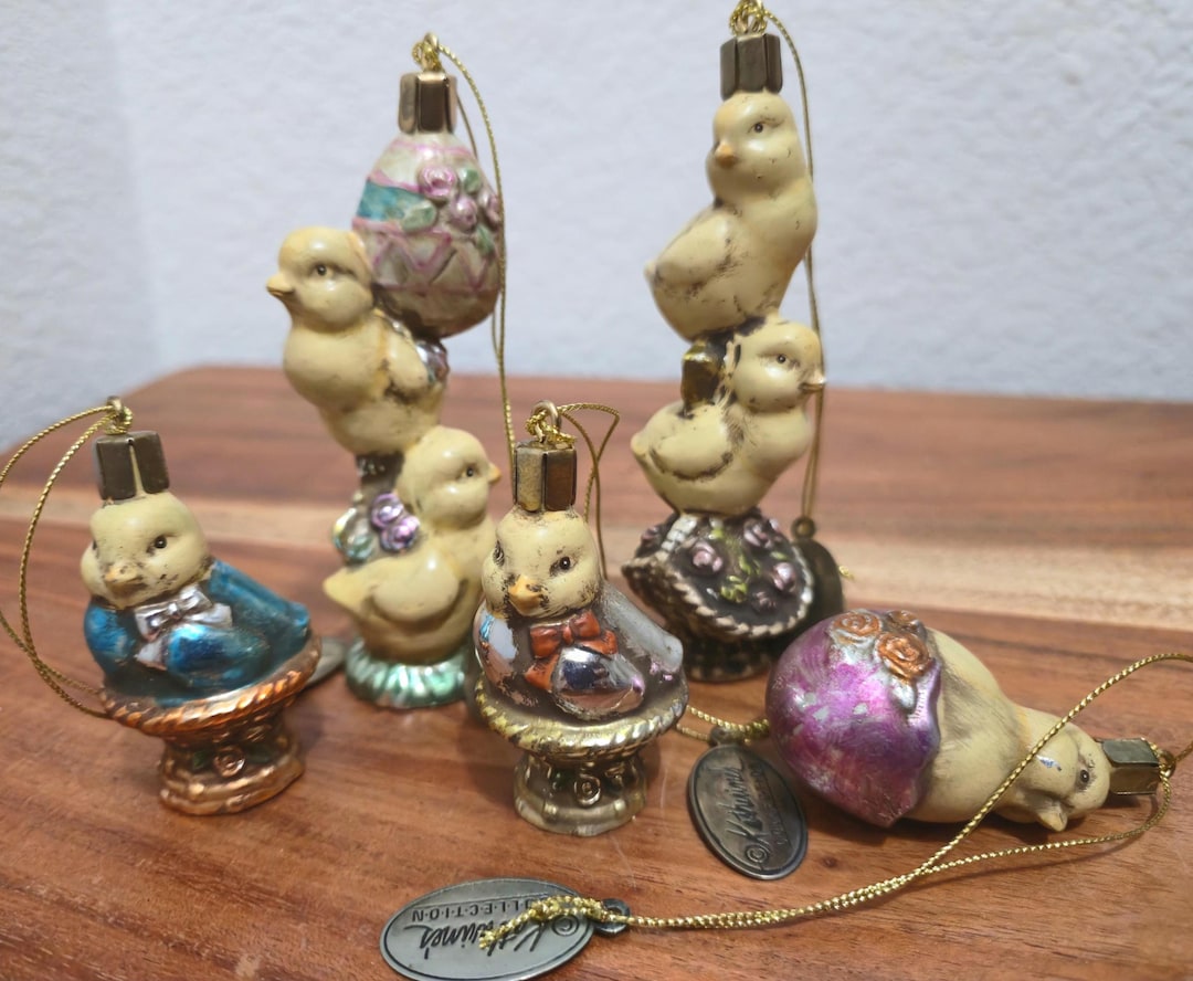 Vintage 2002 Katherine's Collection Easter Chicks Eggs Set of 5 - Etsy