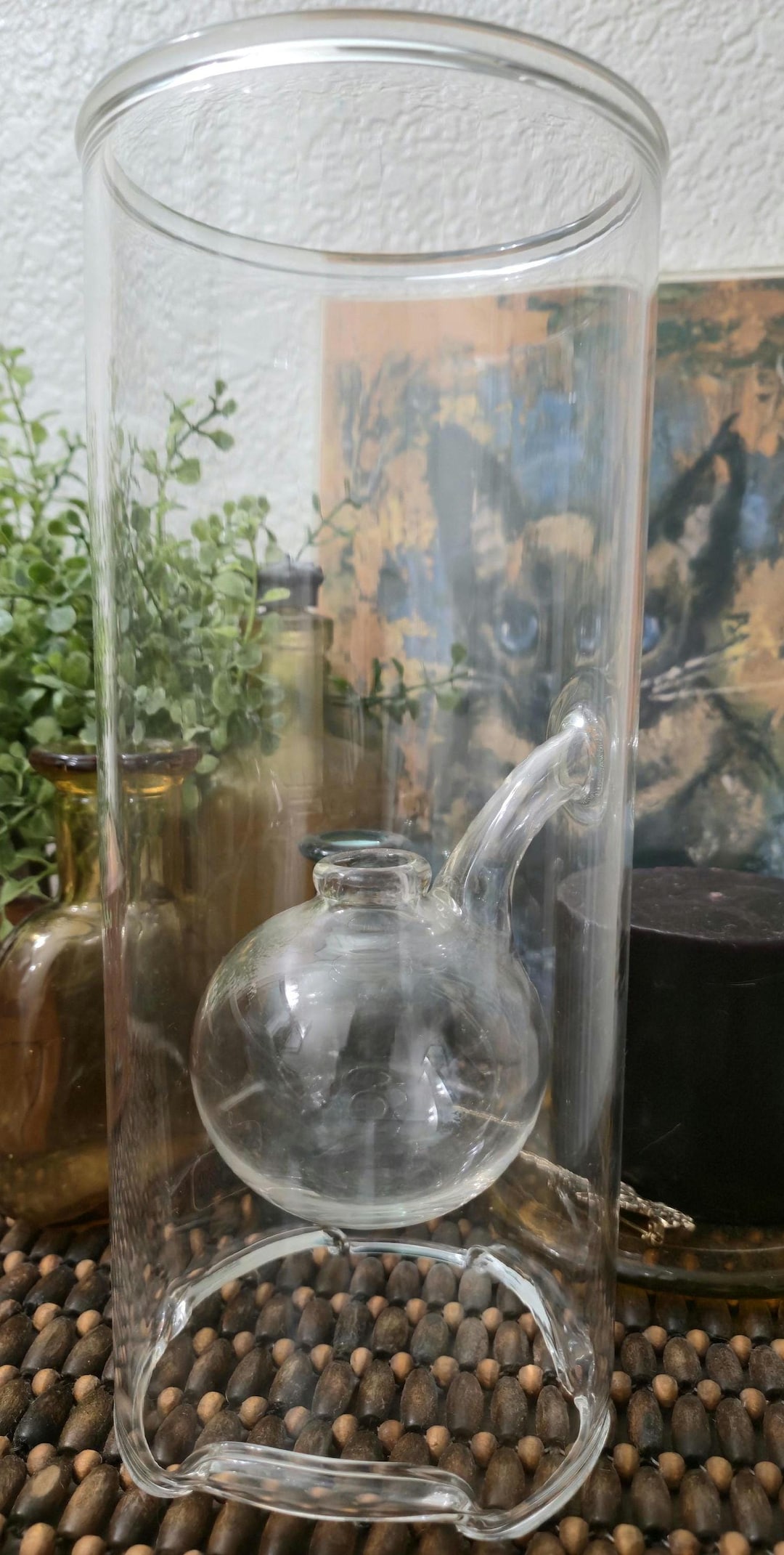 Vintage Wolfard Classic 9” Hand Blown Oil Lamp Art Glass - Etsy