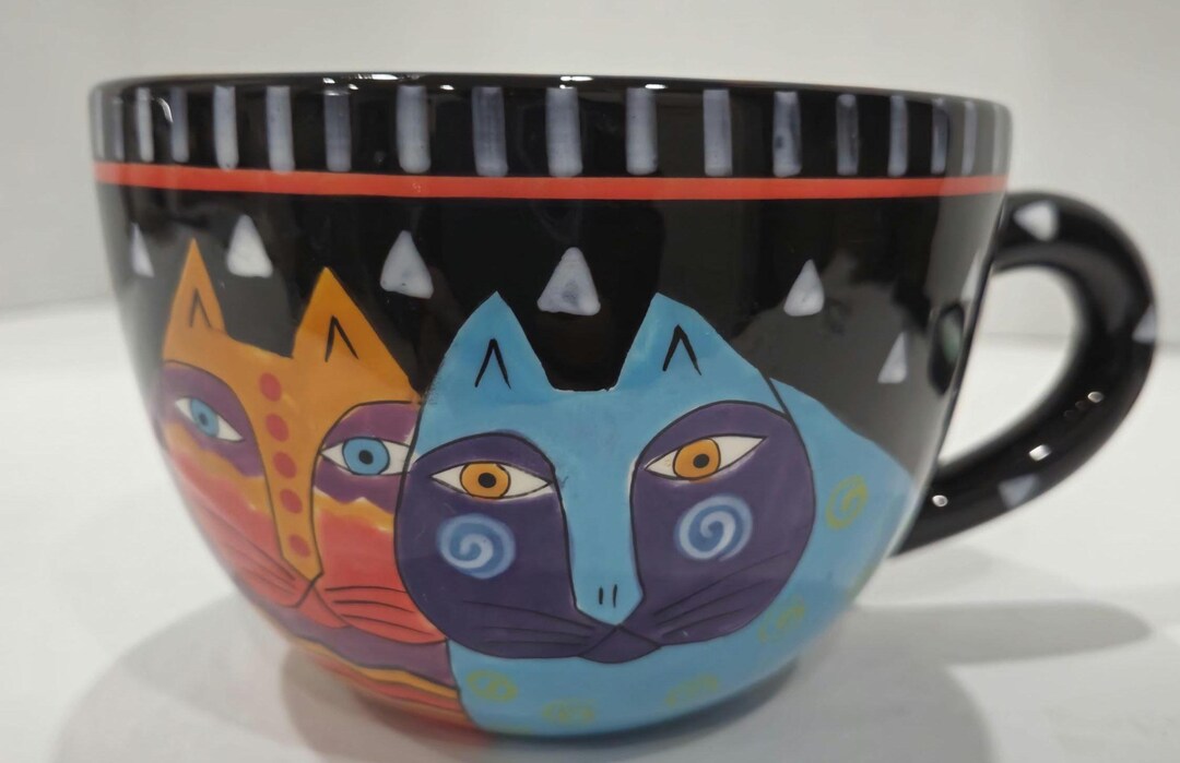 Laurel Burch Ganz CAT Coffee, Cappuccino, Mug,soup Cup,large Multi ...