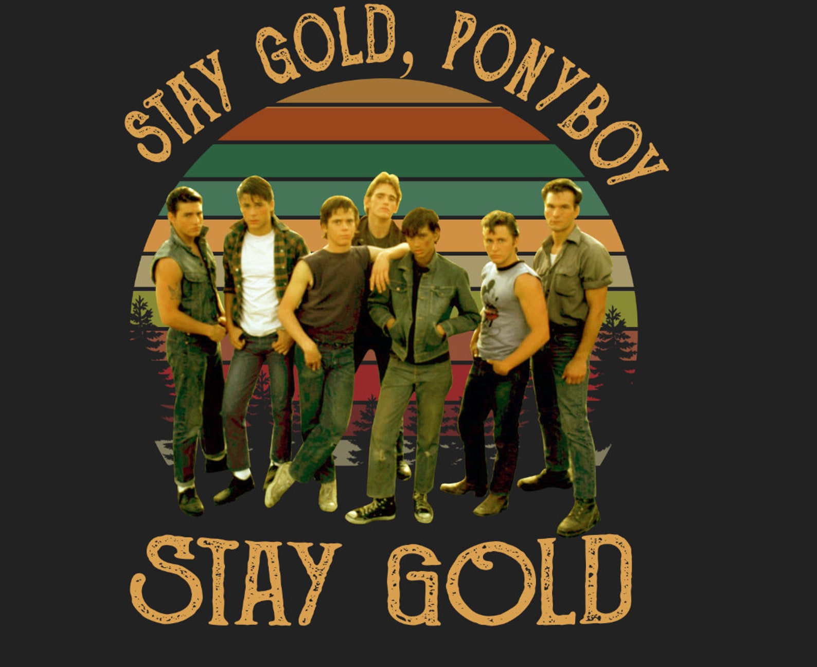 The Outsiders Stay Gold Ponyboy Stay Gold Vintage PNG File | Etsy