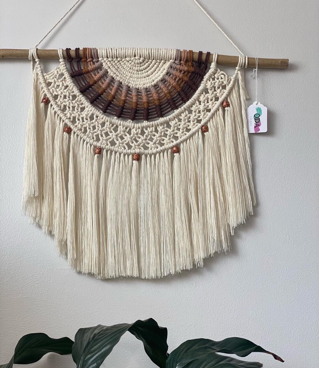 Macrame Half Mandala. Half Circle Mandala. Boho Wall Hanging. Vintage ...