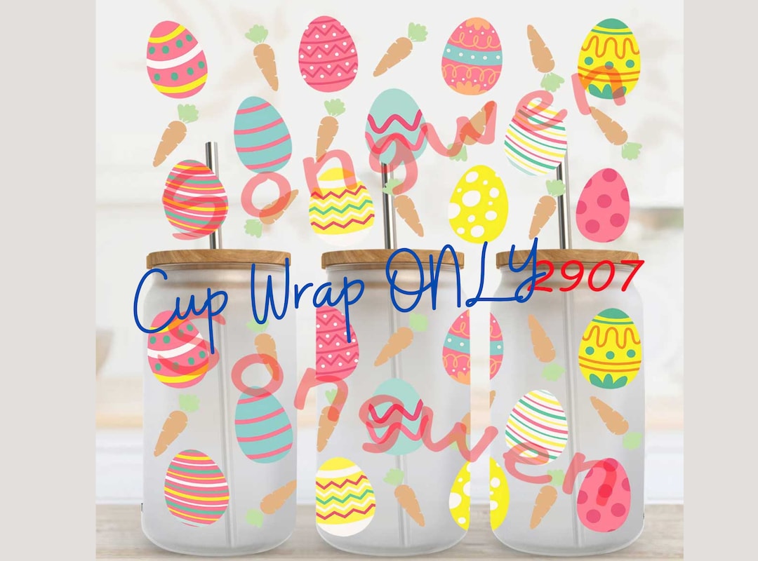 Easter Uvdtf Cup Wrap, Cup Wrap, Custom Cup Decals, Drinkware Decor, Personalized Cup Wraps ...