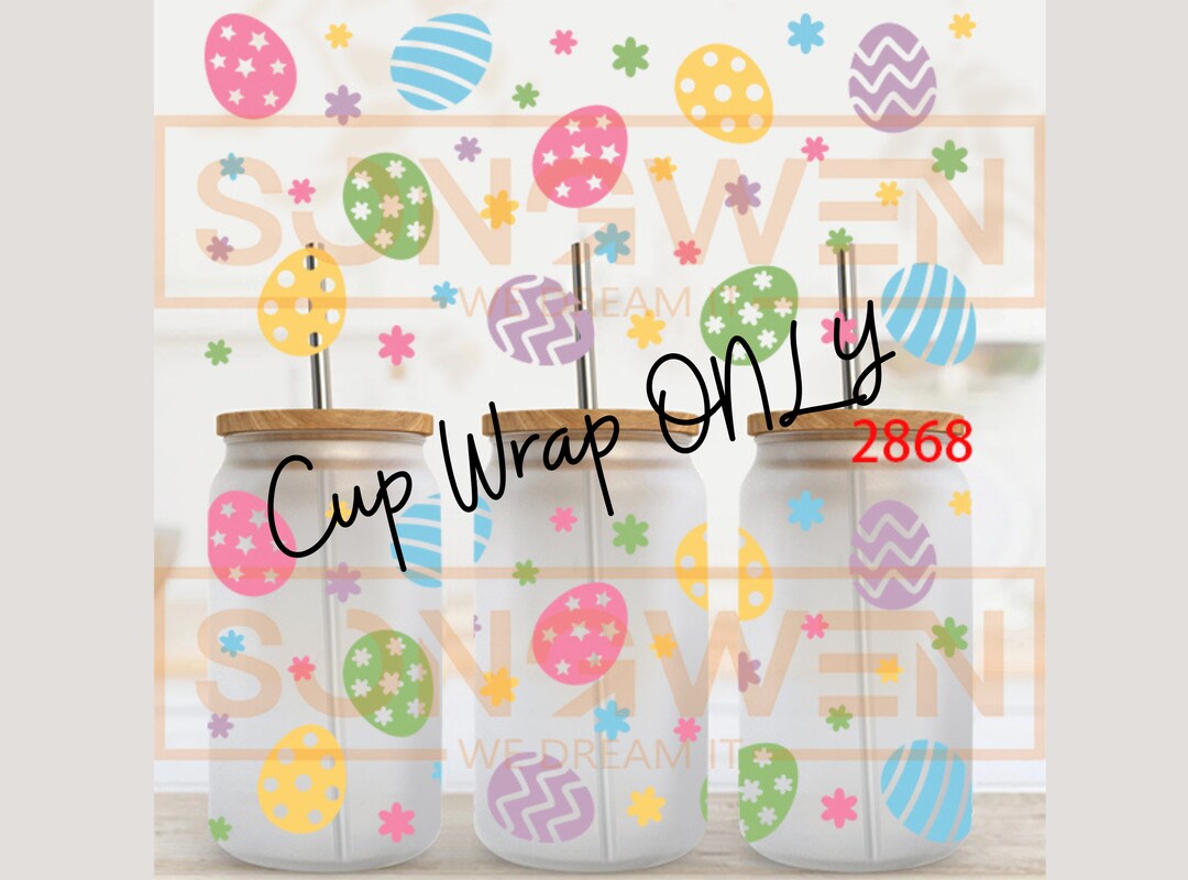 Easter Uvdtf Cup Wrap, Cup Wrap, Custom Cup Decals, Drinkware Decor, Personalized Cup Wraps ...