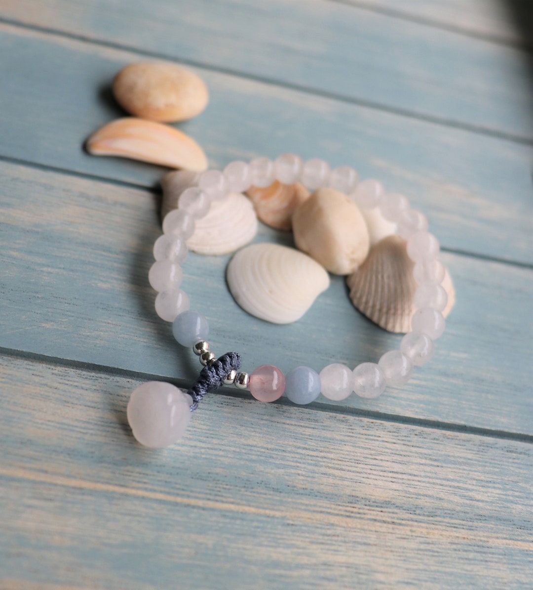 Anxiety and Stress Relief Bracelet, Gemstone Bracelet, Elastic Bracelet ...