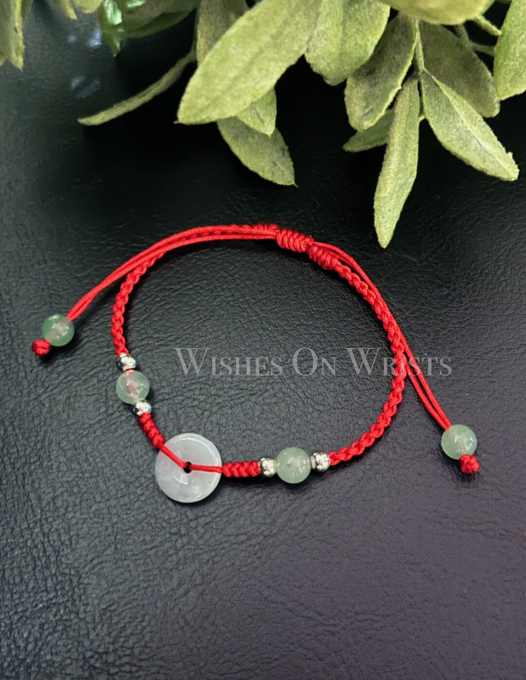 Red String Bracelet | Anklet, Red Thread Bracelet W. Jade Peace Buckle ...