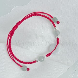 Red String Bracelet | Anklet, Red Thread Bracelet W. Jade Peace Buckle ...