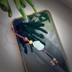 Natural Burma Jadeite Pixiu Charm, Grade A Burmese Jade Carved Lucky ...
